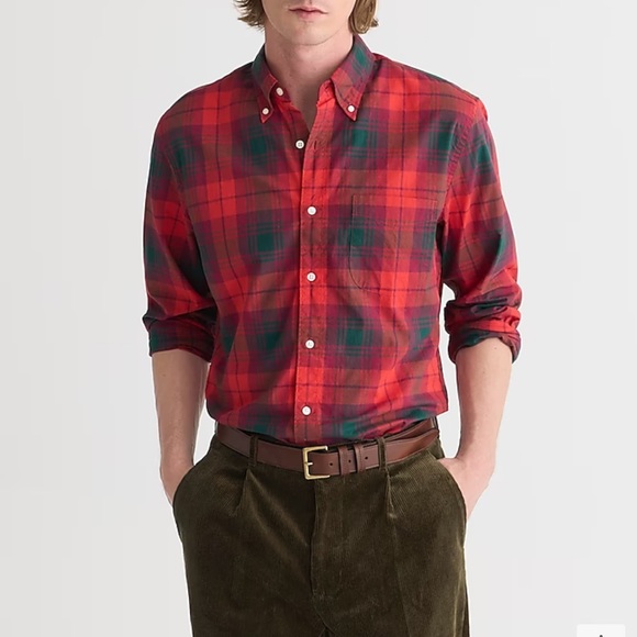 J. Crew | Shirts | Nwt Jcrew Slim Untucked Secret Wash Cotton Poplin Shirt Plaid | Poshmark
